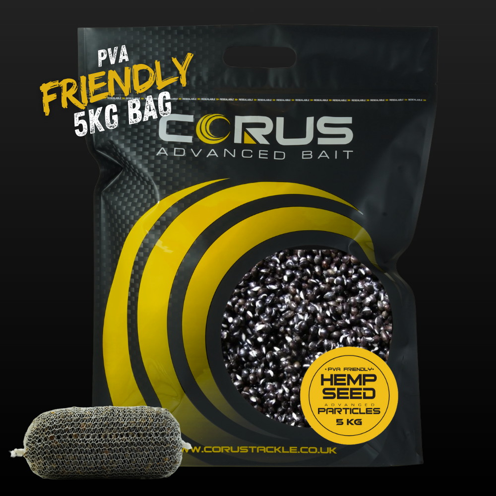 Corus Prepared PVA Friendly Hemp Seed 5kg ‚Äì Ready-to-Use Fishing Bait ...